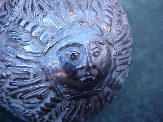 European 17th Century Engraved/High Relief Carved Coconut Powder Flask ...