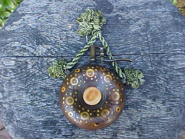 Ornate German Circular Wheel -Lock Powder Flask, #511 – Tortuga Trading
